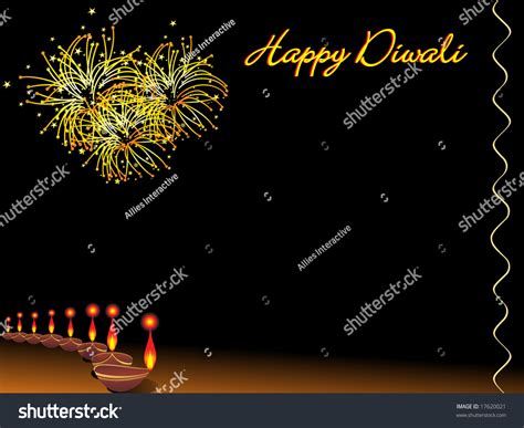 Deepawali Background Deepak Design Stock Vector Royalty Free 17620021