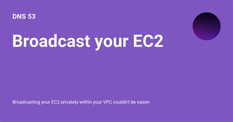 Broadcast Your Ec2 Dns 53 Broadcast Your Ec2 Dns 53