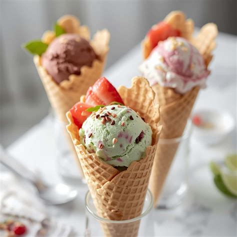 Colorful Ice Cream Cones
