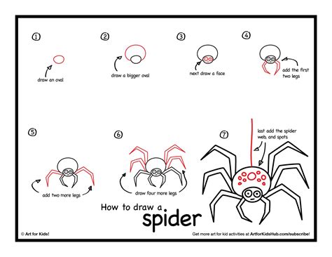 Spider Drawing Step By Step Drawing Improvement Challenges