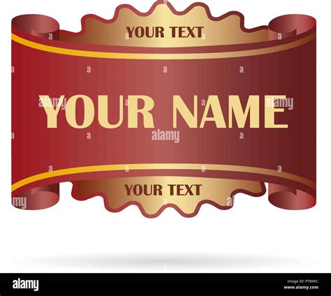 Vector Crest With A Golden Ribbon Stock Vector Image And Art Alamy