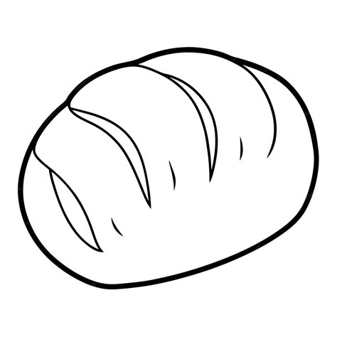 Coloring Page Of Bread Outline Premium Ai Generated Vector