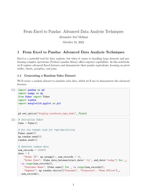Excel To Pandas Advanced Data Techniques For Bi Devs 1729266352 Pdf
