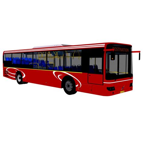Volvo Bus 01 3d Model