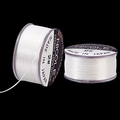 01mm Nylon String 100 Yards Beading Thread White Nylon Seed Bead Thread Bracelet Beading Thread
