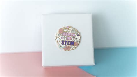 Women In Stem Enamel Pin Microbiology Science T Scientist