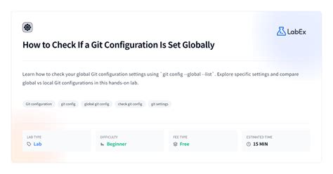 Git 전역 설정 확인 방법 Git Config Global 사용법 Labex