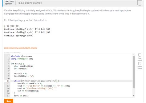 Solved Activity 1632 Bidding Example Variable