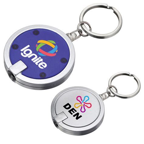 Customized Disc Flashlights Keychains Keychain Flashlights