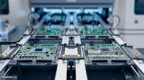 조립 라인의 고급 회로 기판 전자 장치 생산 산업 완전 자동화된 Pcb 조립 라인 전자 제조 시설 또는 공장 회로판에 대한 스톡
