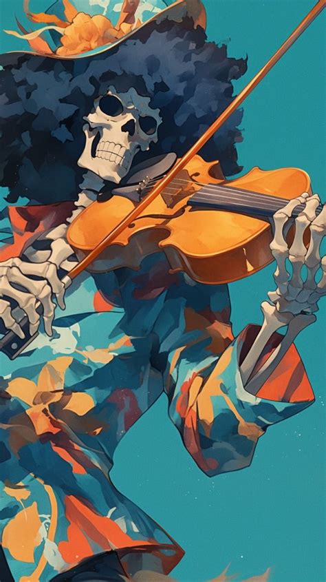 Brook Tocando Violino Arte Vetorial De One Piece One Piece Music