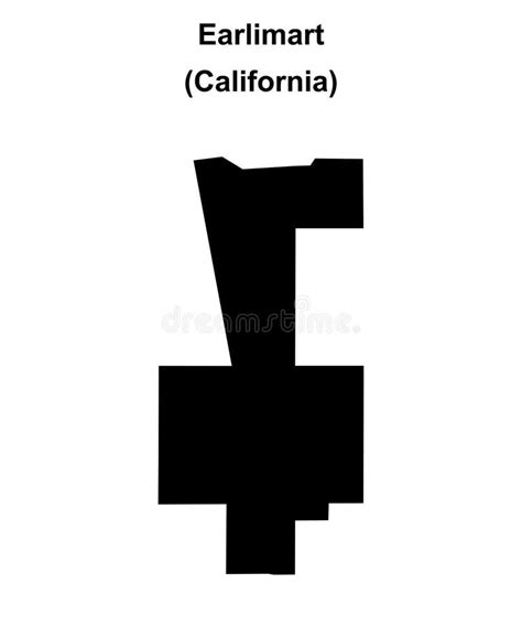 Earlimart Outline Map Stock Illustrations 1 Earlimart Outline Map