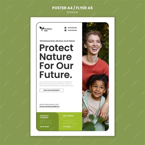 Free Psd Flat Design Nature Template