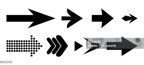 Kumpulan Ilustrasi Vektor Vektor Hitamarrow Dan Ikon Vektor