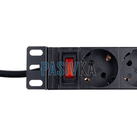 Фильтр сетевой 10” на 4 розетки 1U с выключателем W&T WT-2316A, код ...