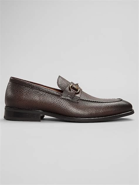 La Milano Garry Ii Moc Toe Bit Loafers Dark Brown Dress Shoes Men