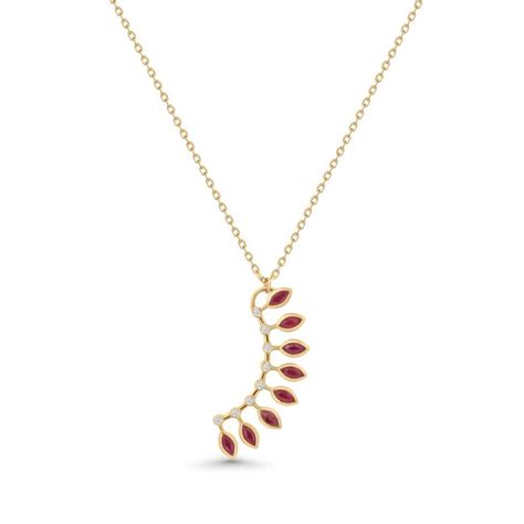 Ruby Raindrop Necklace Jewels By Galla