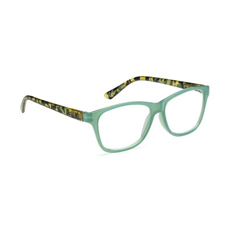 Utr0099 Green Tortoiseshell Rectangular Reading Glasses Utilissimi