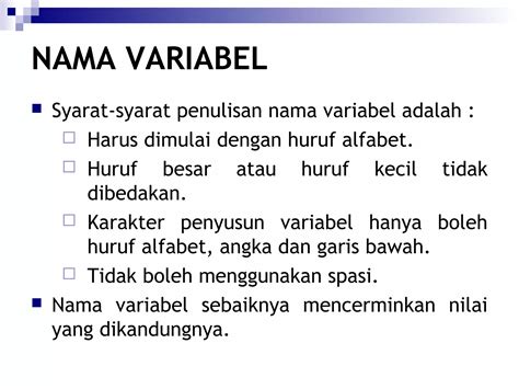 Variabel Tipe Data Ppt