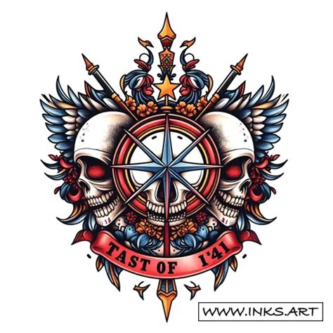 Tattoo Design Task Force 141 Emblem Art Style Neotraditional