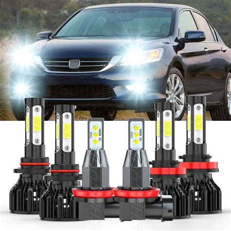 For 2013 2014 2015 Honda Accord Combo Led Headlight Highlow Beam Fog