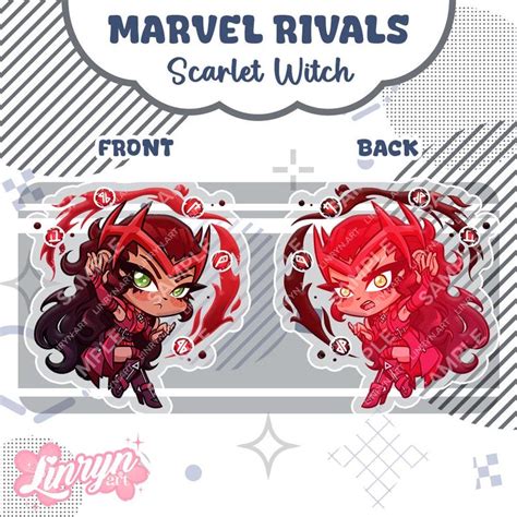 Marvel Rivals Charms Stickers Jeff Cloak And Dagger Scarlet Witch