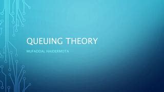 Queuing Theory PPT