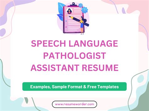 Speech Language Pathologist Assistant Resume Free Templates Examples