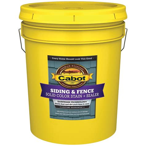 5 Gal Cabot 0801 White Base Solid Color Stain And Sealer For Siding And