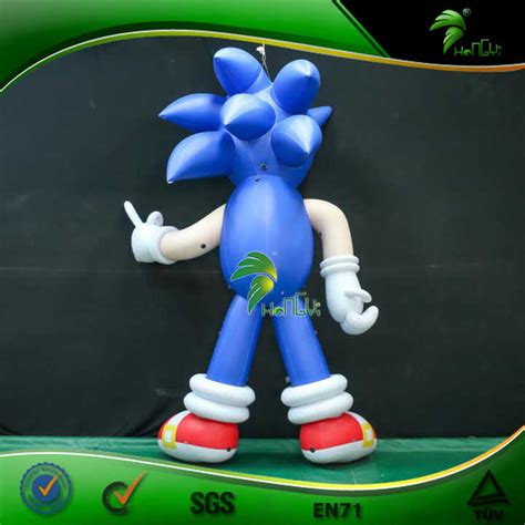 Customized Inflatable Sonic Model For Mall Party Decoration