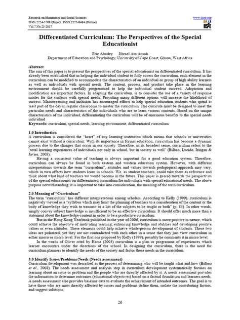 Differentiated Curriculum Pdf Differentiated Instruction