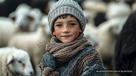 Ai创作图牧羊少年 牧羊男孩 羊毛节 白羊男孩 牛羊巴扎 羊展 羊市毛毯 牛羊集市 小孩赶羊 羊毛产品体验 剪羊毛节 放羊儿童 羊毛产区 羊市