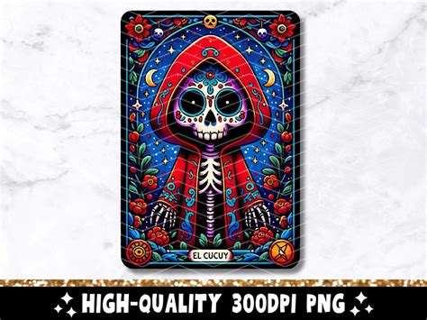 El Cucuy Tarot Card Png Funny Mexican Sublimation Design Spanish Skeleton Trendy Skull Latino