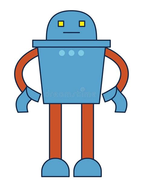 Cute Robot Front View Stock Vector Illustration Of Front 267276761