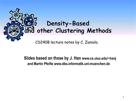 ppt exploring density based clustering methods overview and examples