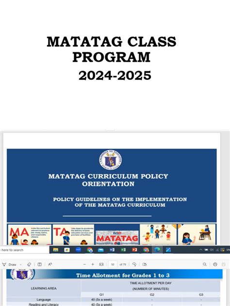Matatag Class Program Based On Policy Final Pdf Learning Behavior Modification
