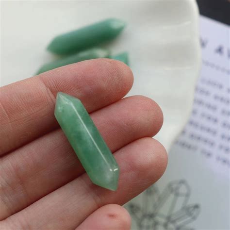 Green Aventurine Crystal Point For Prosperity And Luck By Sprinkle