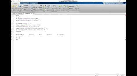 Metode Newton Raphson Menggunakan Matlab 2016b Youtube