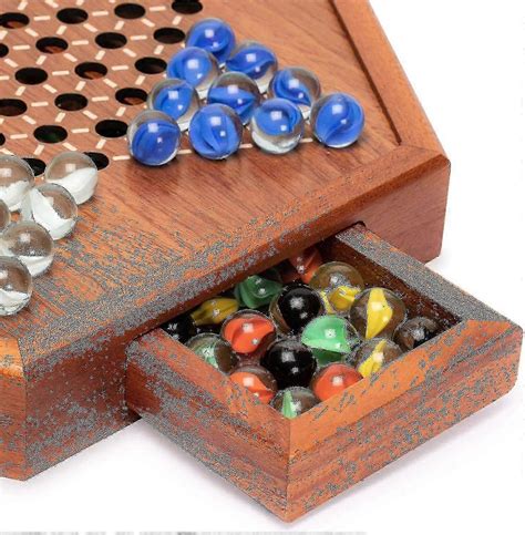 Wooden Chinese Checkers Halma Board Game Set 322 Centimeters With