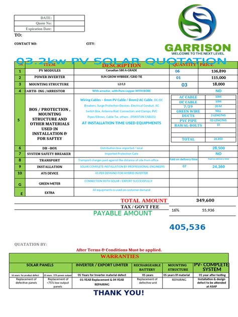 3kwh Formate Quotation Docx Last Pdf 3kwh Formate Quotation Docx Last Pdf