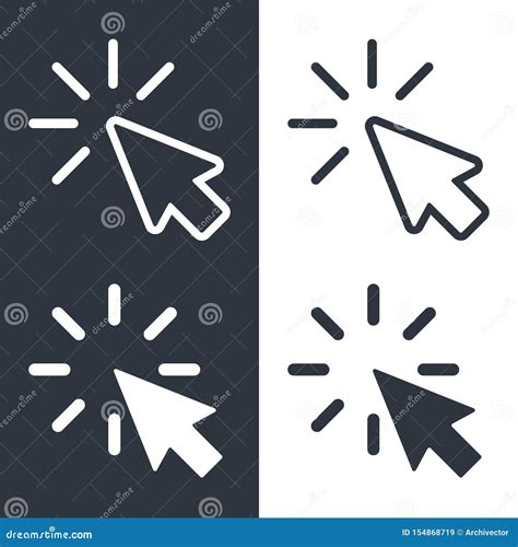 Cursors Icons Click Set Vector Isolated Symbols 294127610