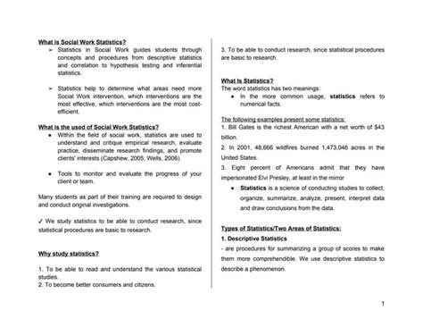 Bachelor Of Social Work Statistics Reviewer Docx