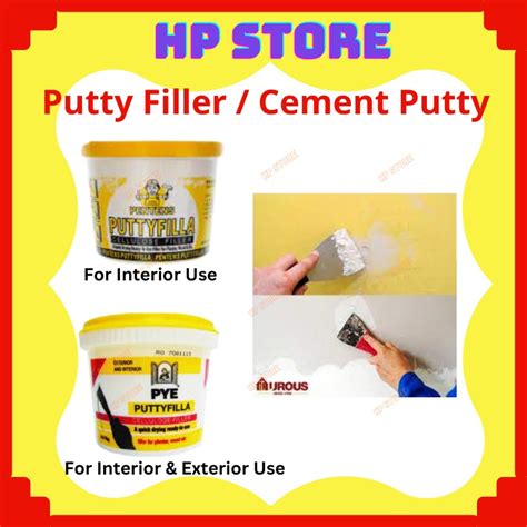 05kg Putty Filla Simen Tampal Dinding Cellulose Filler Wall Filler