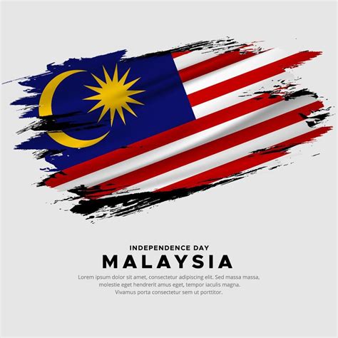 New Design Of Malaysia Independence Day Vector Malaysia Flag With