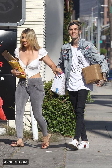 Melanie Martin And Aaron Carter Show Off Her Engagement Ring While Picking Up Their Mail In