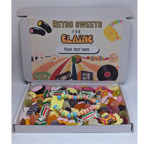 Personalised Retro Sweet Box Retro Sweet Box 1970s 1960s 1980s