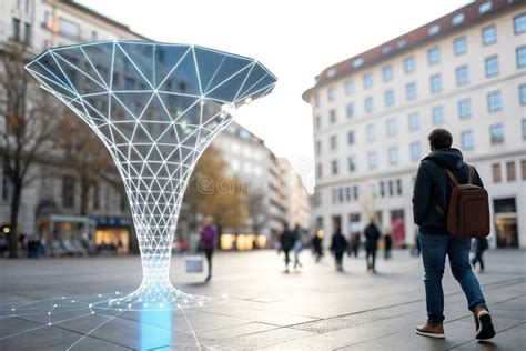 Nanostructure And Future Tech Abstract Global Network Visualization