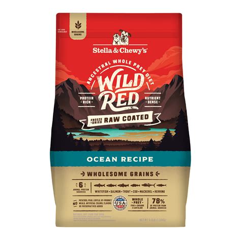 Stella And Chewys Wild Red Raw Coated Kibble Wholesome Grains Ocean