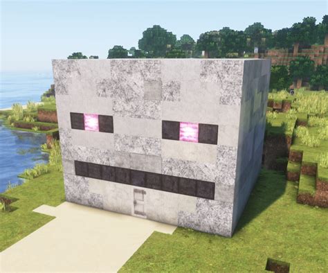 Minecraft Schematic Skeleton Face Entrance Farm By Acid Flower