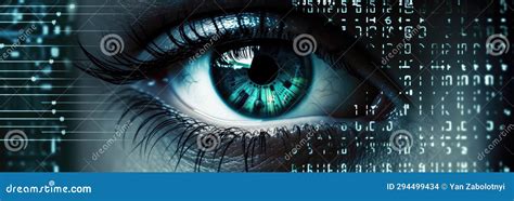 Biometric Data Encryption For Protected Information Stock Illustration